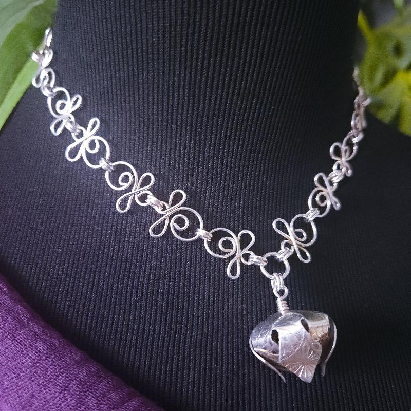 KITTEN BELL, MEDIEVAL CELTIC KITTEN with Handcrafted Sterling Chain {R ...