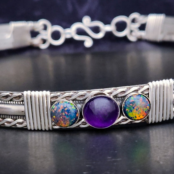 BABYLON COLLAR Amethyst, Black Opal and Sterling Silver – MY SECRET ...