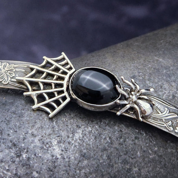 SPIDER COLLAR, Black Onyx – MY SECRET HEART STUDIOS